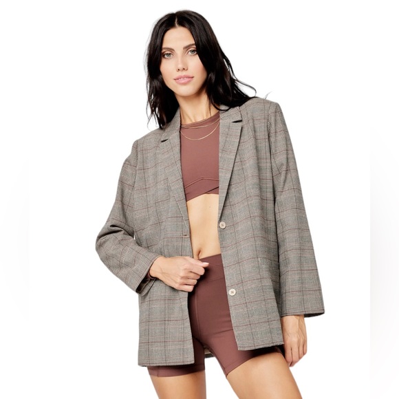 l*space | Jackets & Coats | L Space Nadia Blazer Tweed Plaid About You ...
